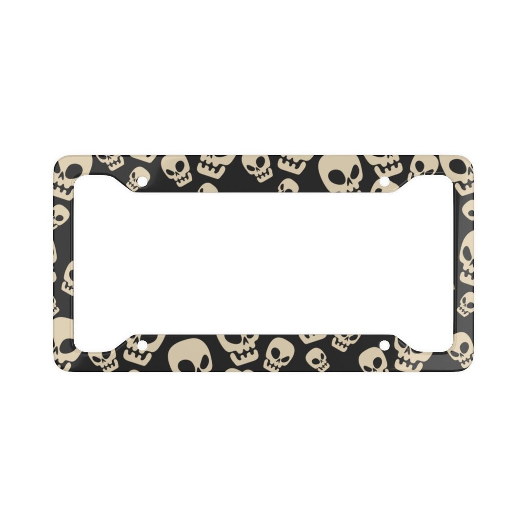 Skull License Plate Frame Goth Car Accessories Goth Car Decor Goth ...