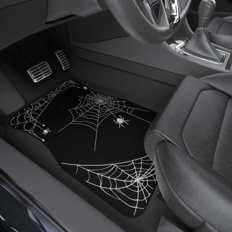 Spider Car Floor Mats Goth Car Accessories Car Floor Mats Car Interior ...