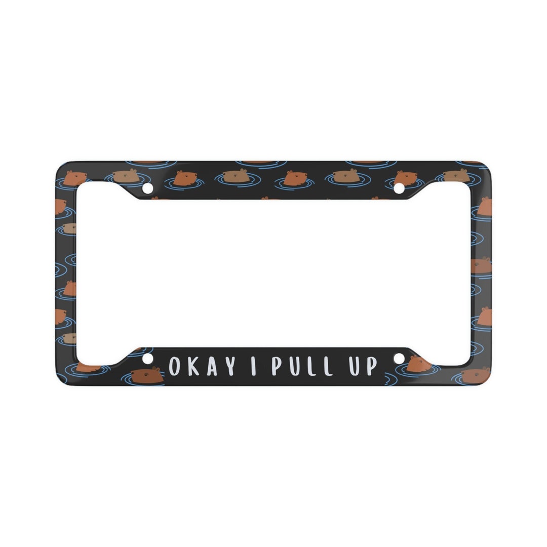 Capybara License Plate Frame Ok I Pull up Funny Goth Car - Etsy