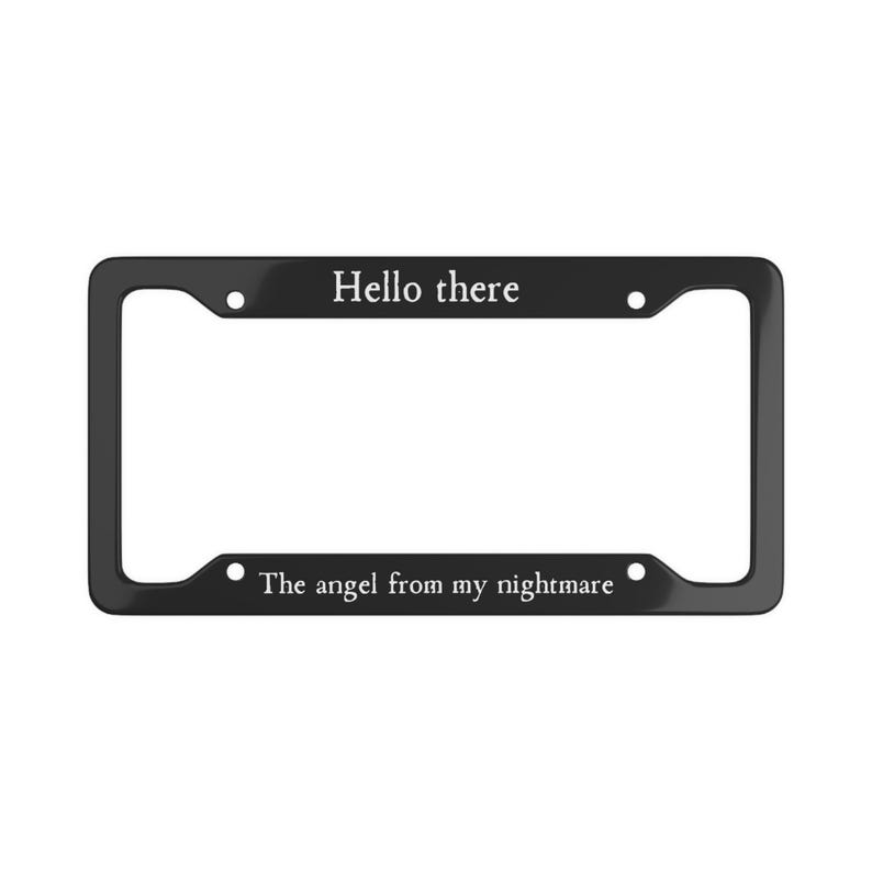 Hello There Nightmare Emo License Plate Frame Elder Millenial Scene Emo ...