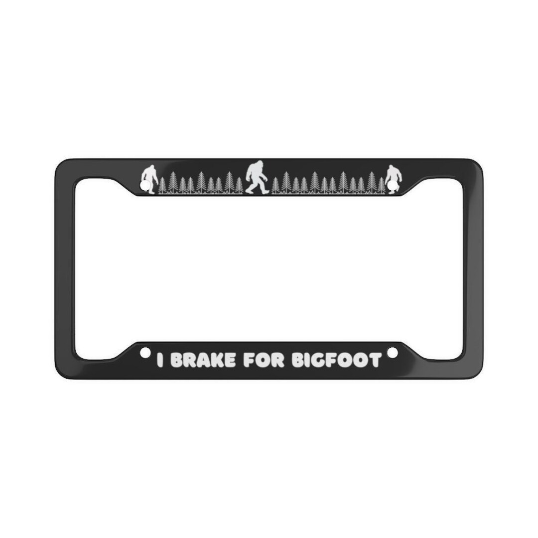 Bigfoot License Plate Frame Mountains License Plate Frame Hiking Boho I ...