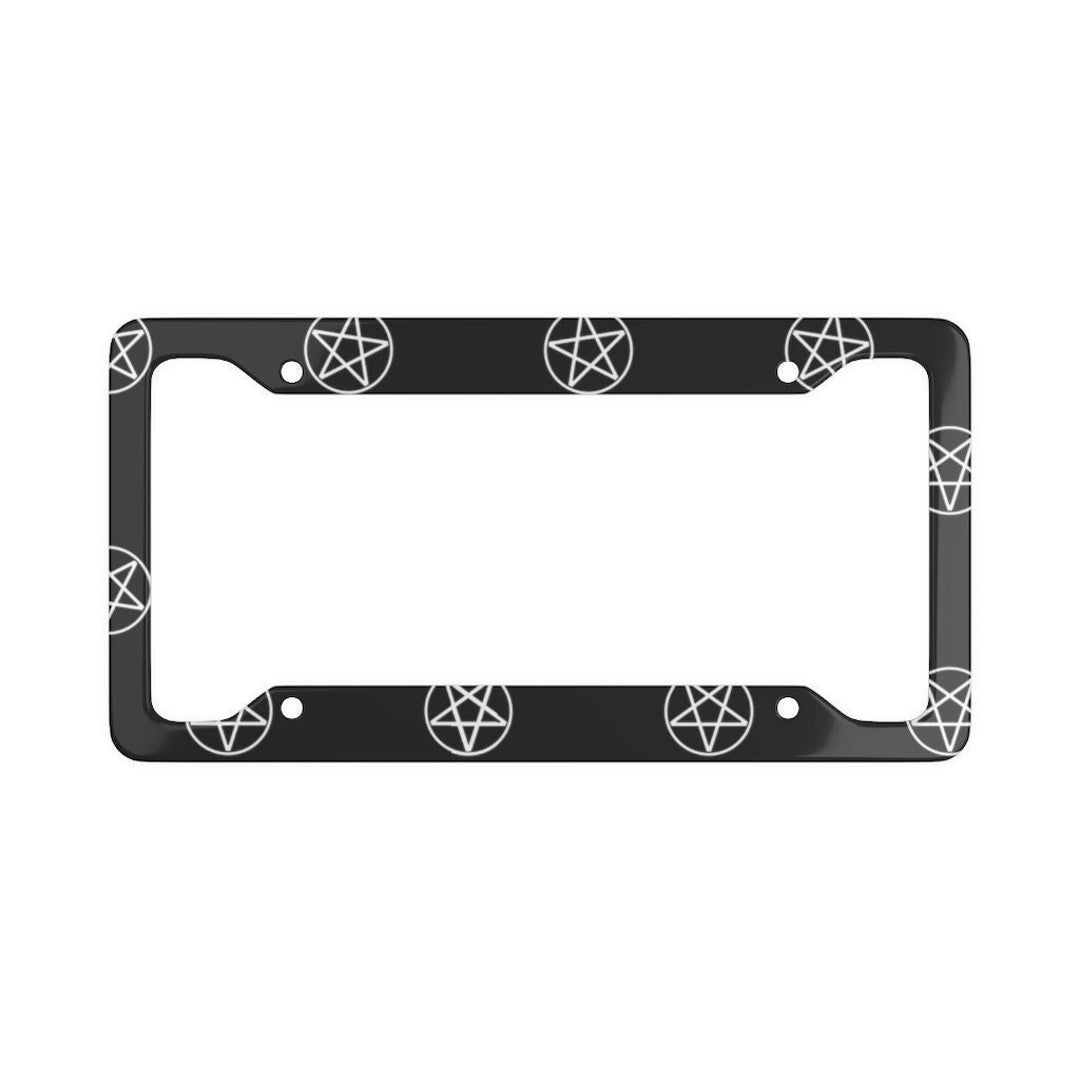 Witchcraft Pentagram License Plate Frame Car Truck Steampunk Boho Goth ...