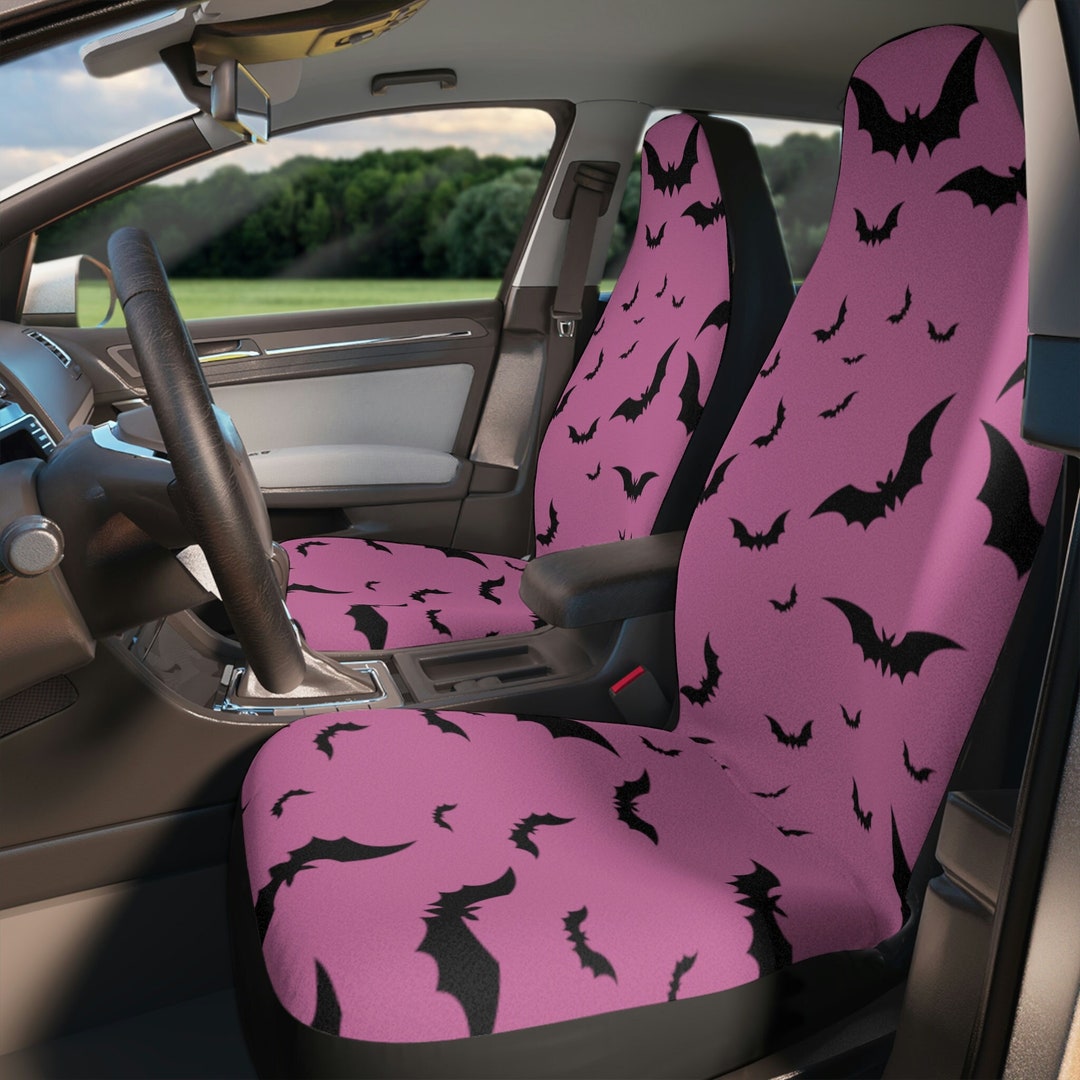 Pink Bat Goth Seat Covers Goth Car Accessories Gothic Car Seat Covers ...