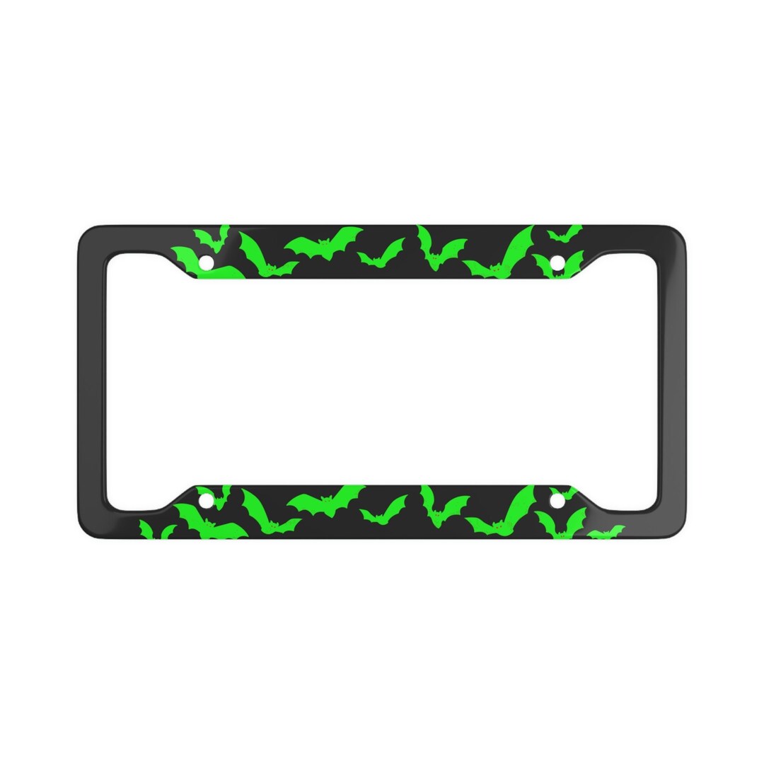 Green Goth Bat License Plate Frame Goth Car Accessories Goth - Etsy
