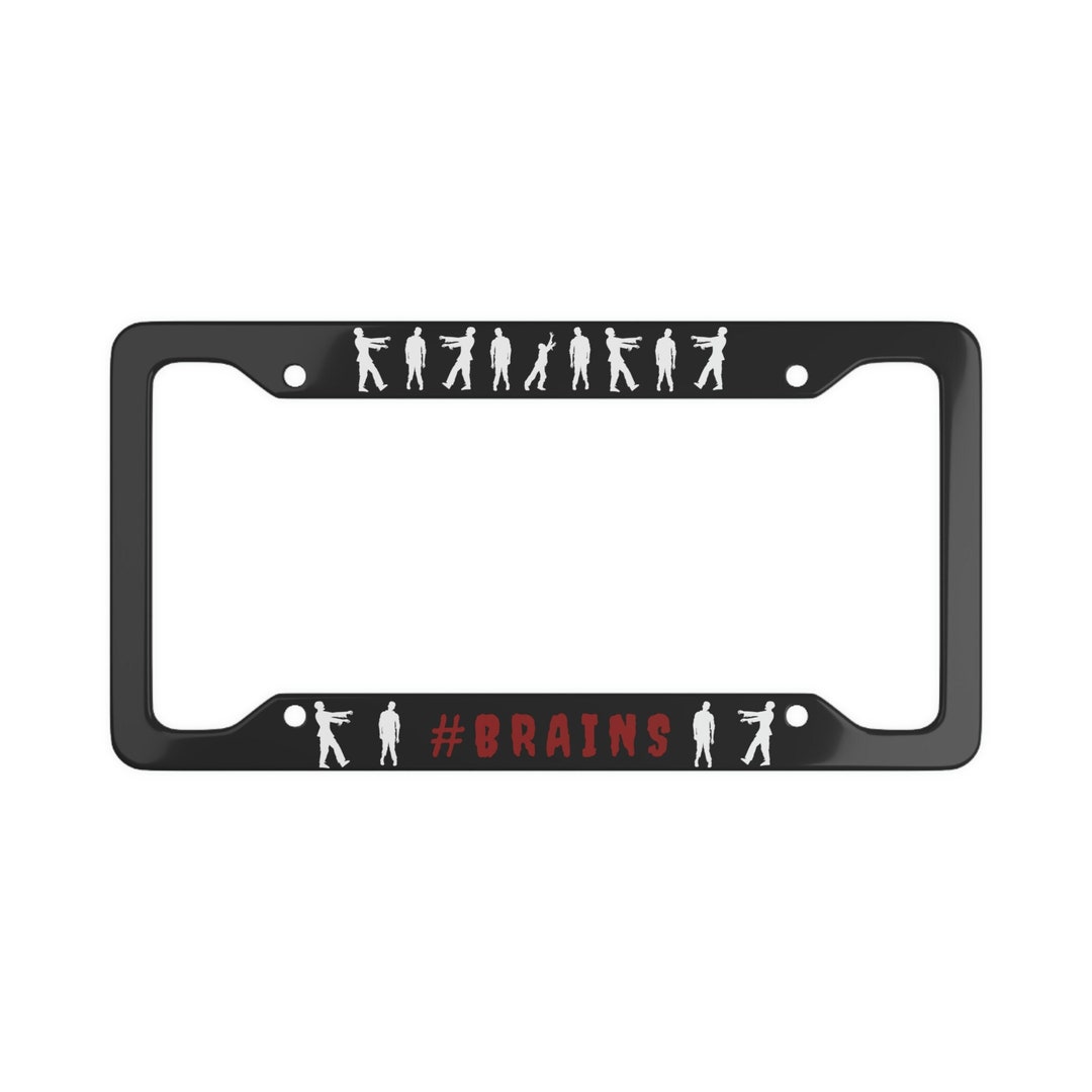 Zombie Goth License Plate Frame Goth Car Accessories Goth Car Decor ...
