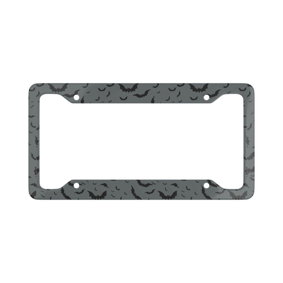 Grey Goth Bat Goth License Plate Frame Goth Car Accessories Goth Car ...