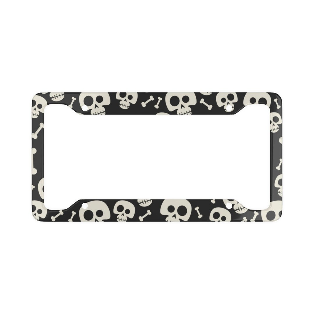 Skull License Plate Frame Goth Car Accessories Goth Car Decor Pastel ...