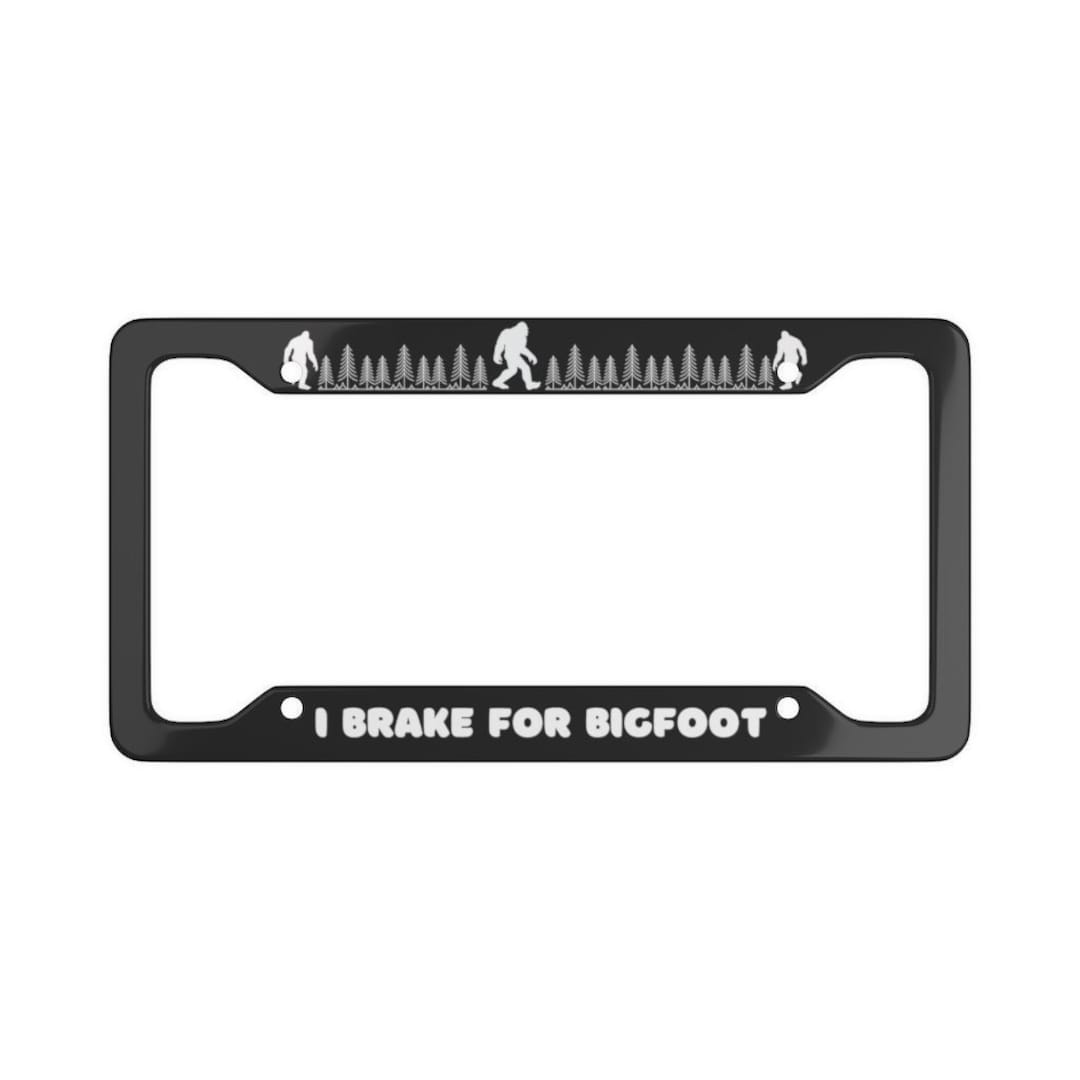 Bigfoot License Plate Frame Mountains License Plate Frame Hiking Boho I ...