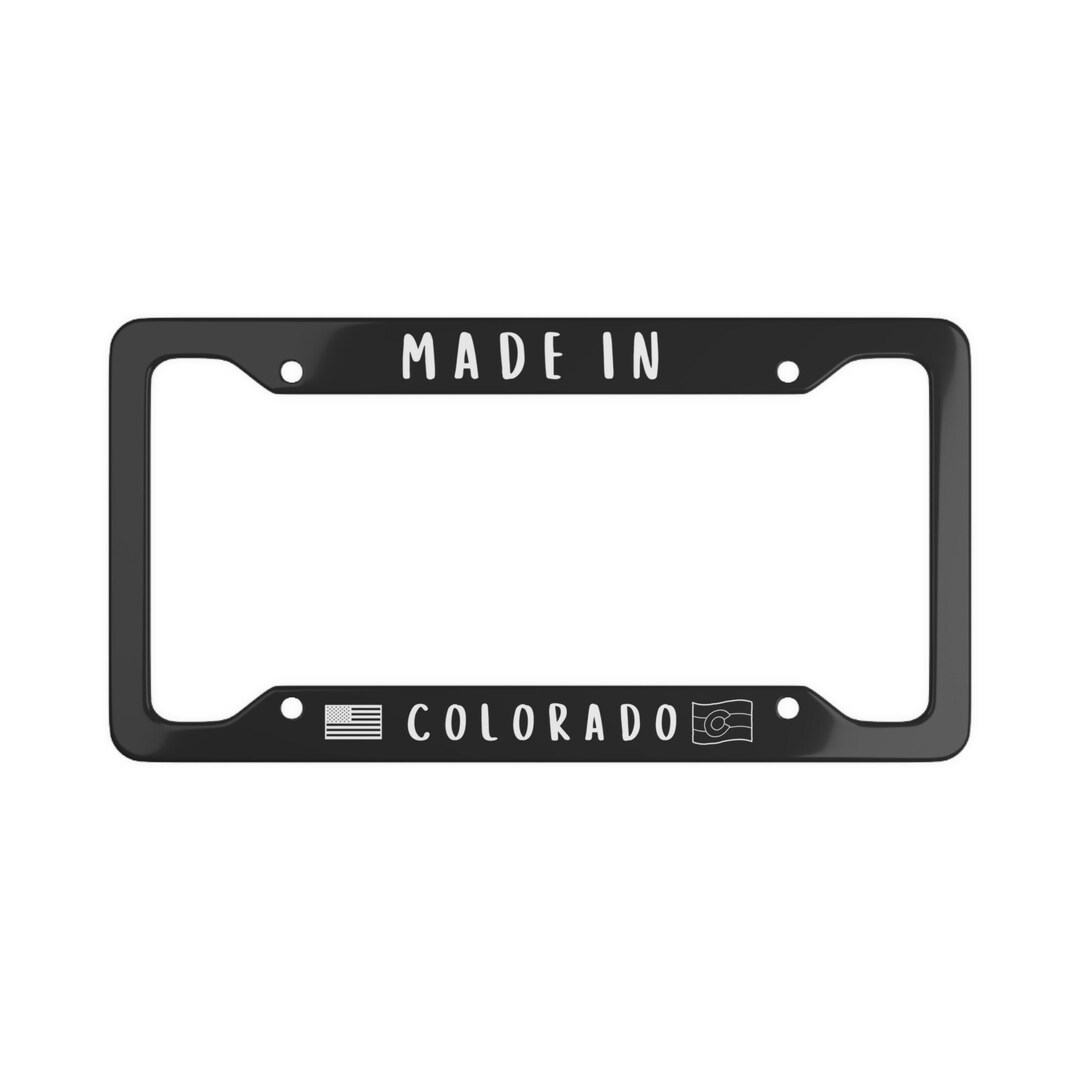 Made in Colorado License Plate Frame Mountains USA Dad Grandpa Patriot ...