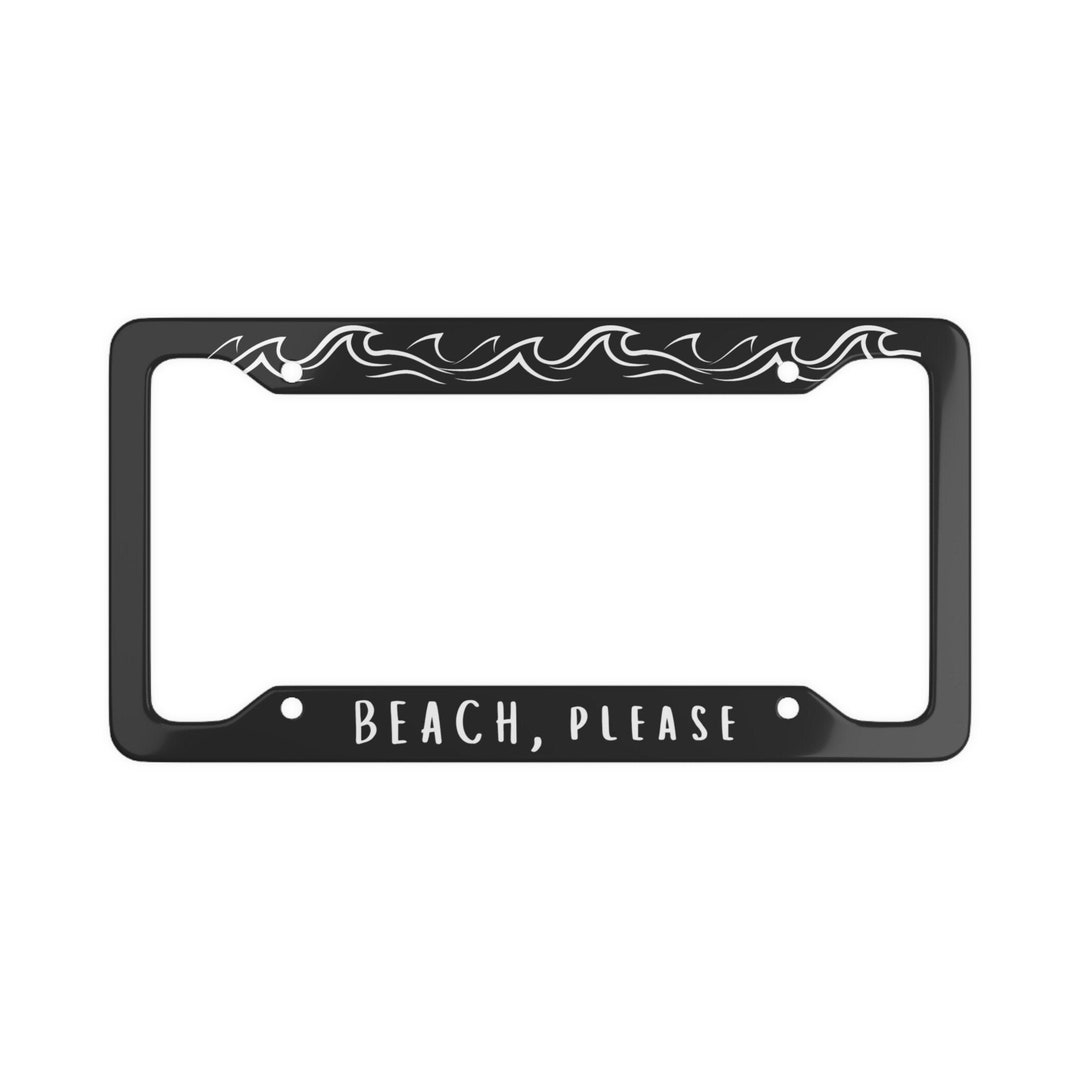 Beach Please License Plate Frame Boho Car Accessories Boho Custom ...