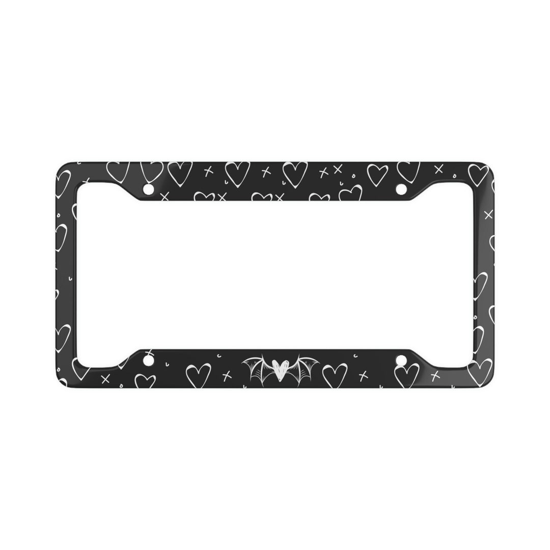 Emo Heart Goth Bat License Plate Frame Goth Car Accessories Goth Car ...