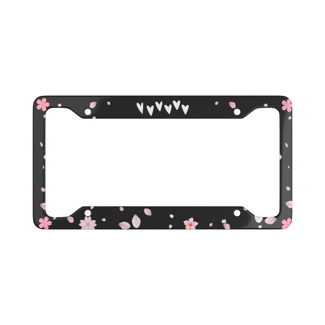 Cherry Blossom License Plate Frame Kawaii License Plate Frame Cute Car ...