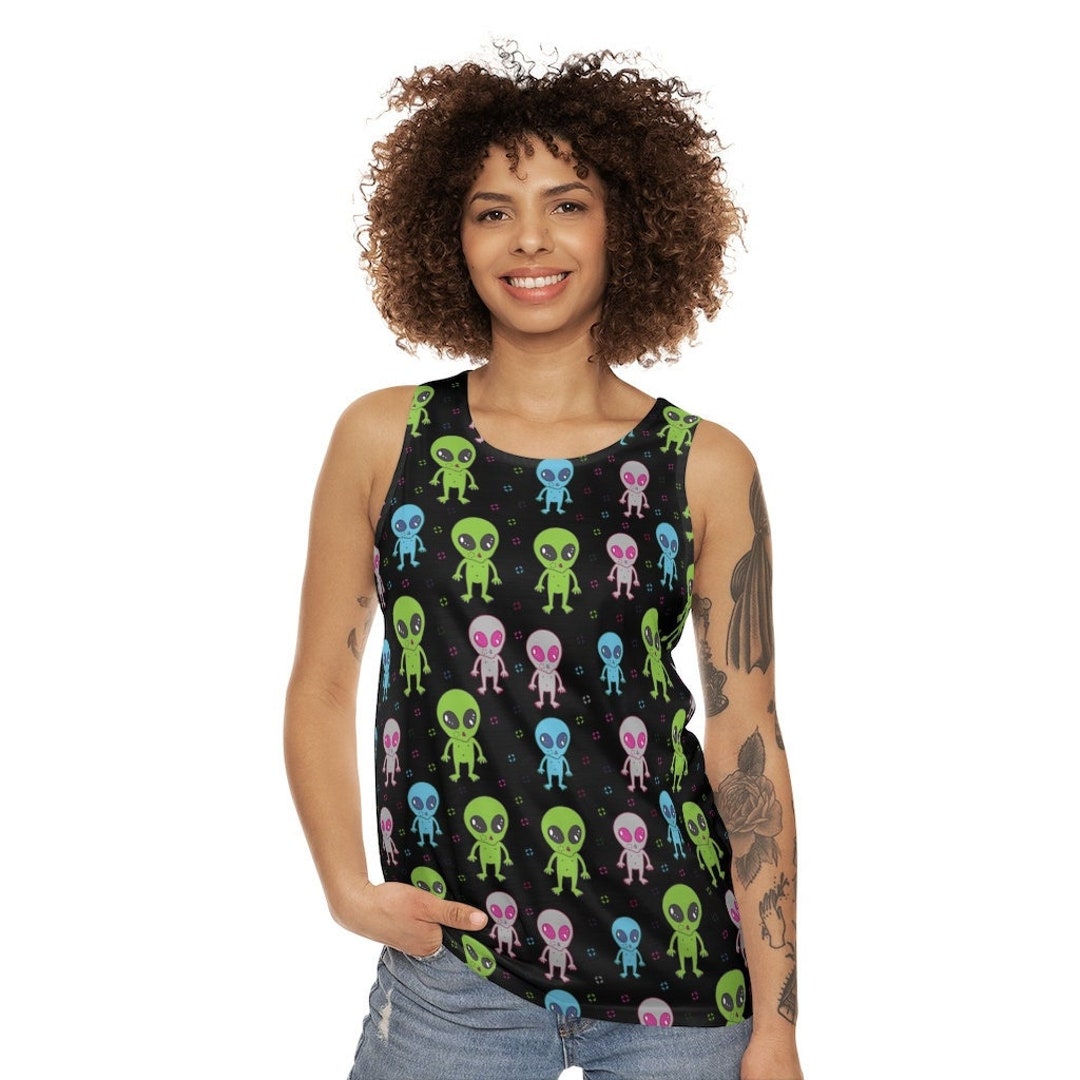 Alien Tank Top Kawaii Cute Cryptidcore Cryptid Cryptozoology Paranormal ...