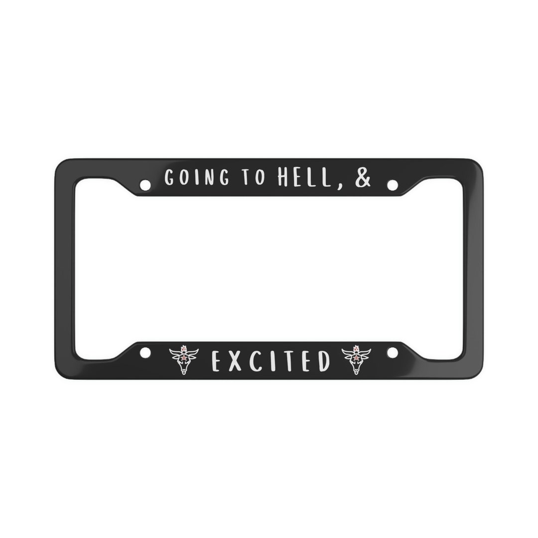 Going to Hell Satanic Goth License Plate Frame Goth Car - Etsy