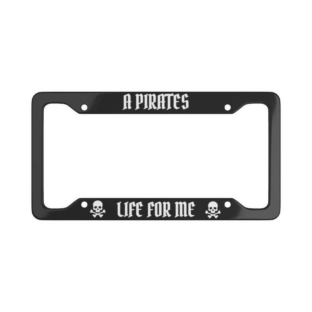 Skull and Crossbones License Plate Frame Pirate Gift Jolly Roger Car ...