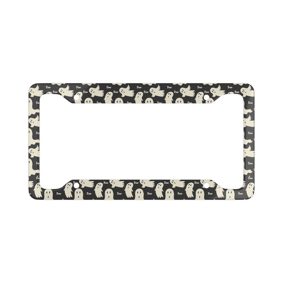 Spooky Boo Ghost License Plate Frame Goth Car Accessories Goth Car ...