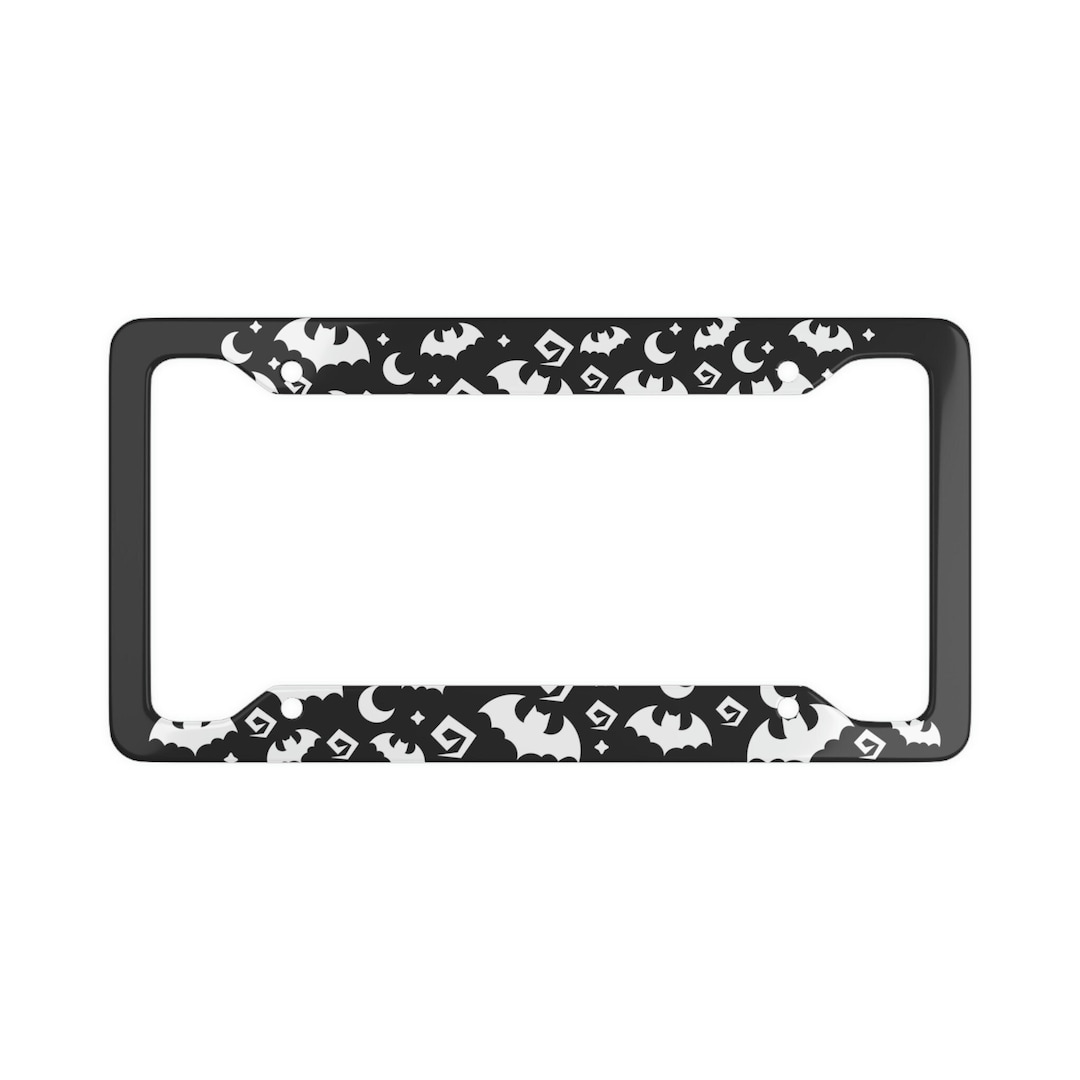Satanic Bat Goth License Plate Frame Goth Car Funny Satan Baphomet ...