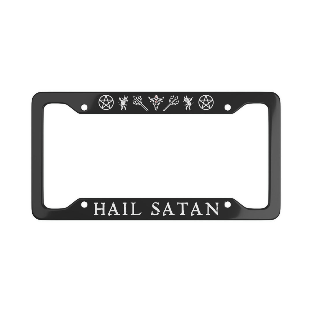 Hail Satan Goth License Plate Frame Goth Car Accessories - Etsy