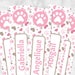Printable Paw Print Bookmarks, Personalized, Pink Brown Hearts, School ...