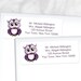 Printable Owl Address Labels, Cute Purple Owl - Personalized 2 5/8" X 1 ...