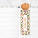 Printable Fall Pumpkin Bookmarks, Personalized, Leaves, School Student ...