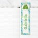 Printable Cute Frog Bookmarks, Personalized, Green Blue Plaid Pattern ...