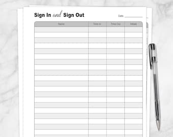 Generic Open House Sign in Sheet - Etsy