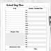 Printable School Day Plan, Teacher Daily Planning Page - Instant ...