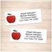 Printable Apple Address Labels Red Apple on White | Etsy