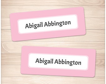 Printable Red Name Labels for School Supplies Personalized 2 | Etsy