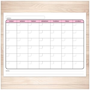 Printable Blank Calendar BUNDLE Monthly Full Pages 6 - Etsy