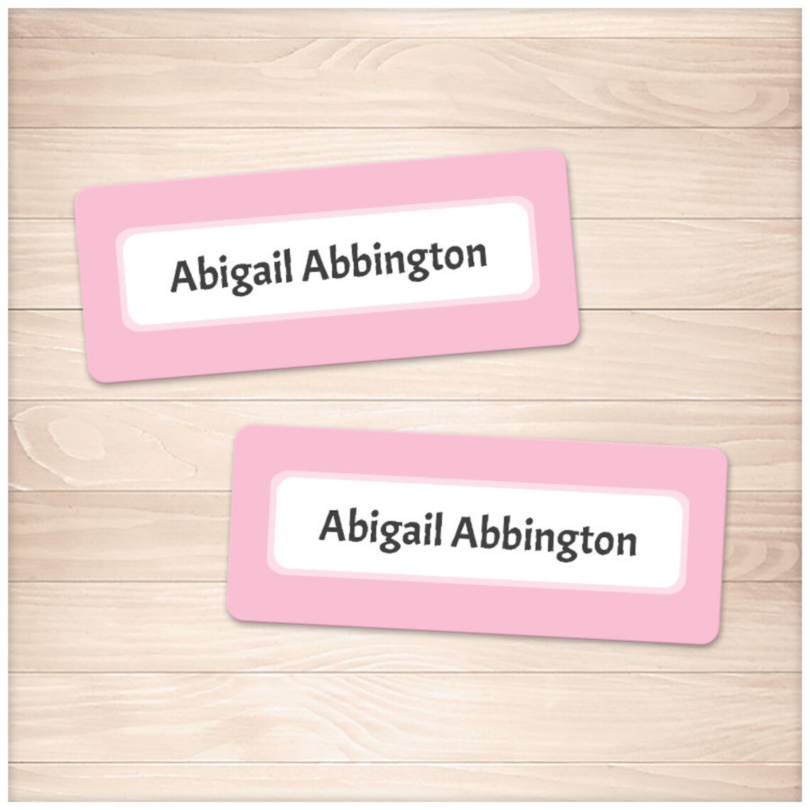 Printable Pink Name Labels for School Supplies Personalized | Etsy