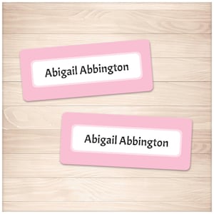 Printable Pink Name Labels for School Supplies Personalized | Etsy