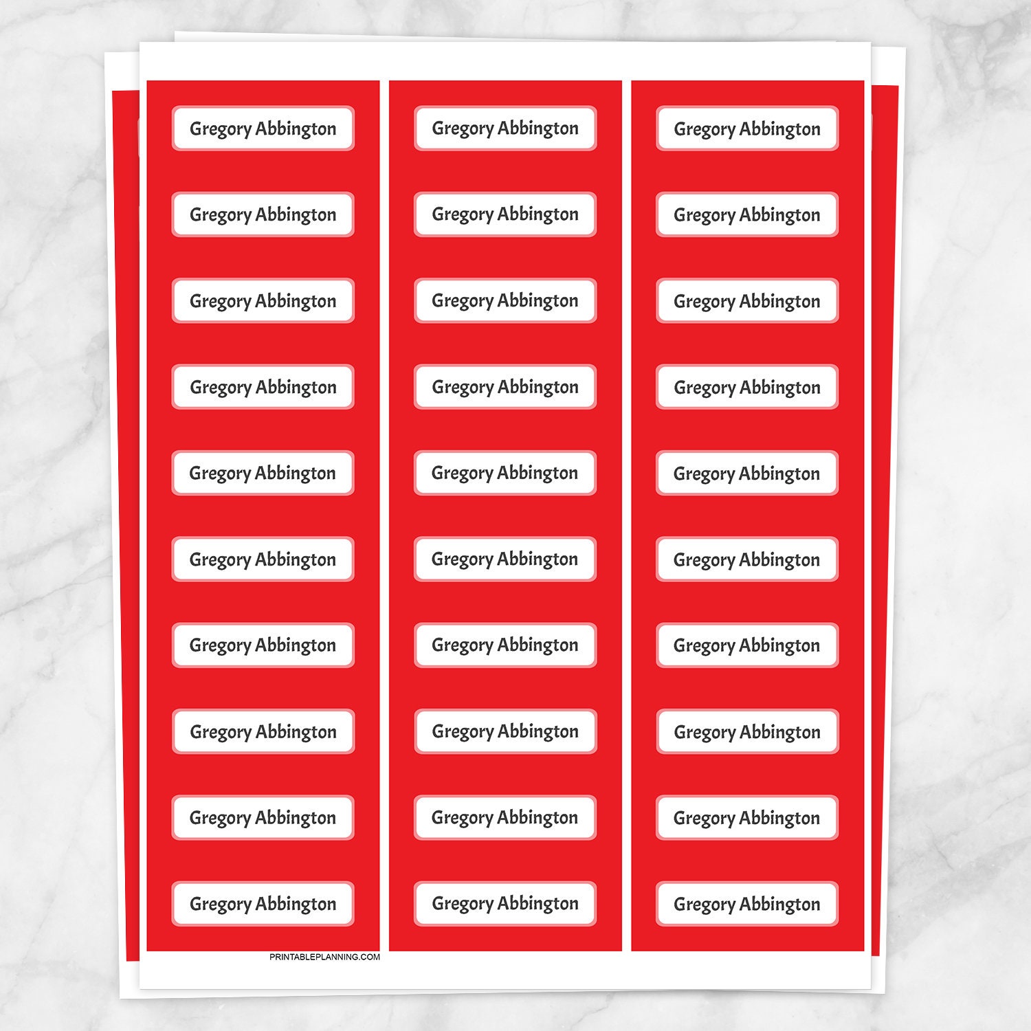 Printable Name Labels BUNDLE for School Supplies - Border, Personalized ...