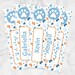 Printable Personalized Paw Print Bookmarks, Blue Orange Hearts, School ...