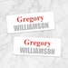 Printable Name Labels RED for School Supplies - Personalized 2 5/8" X 1 ...