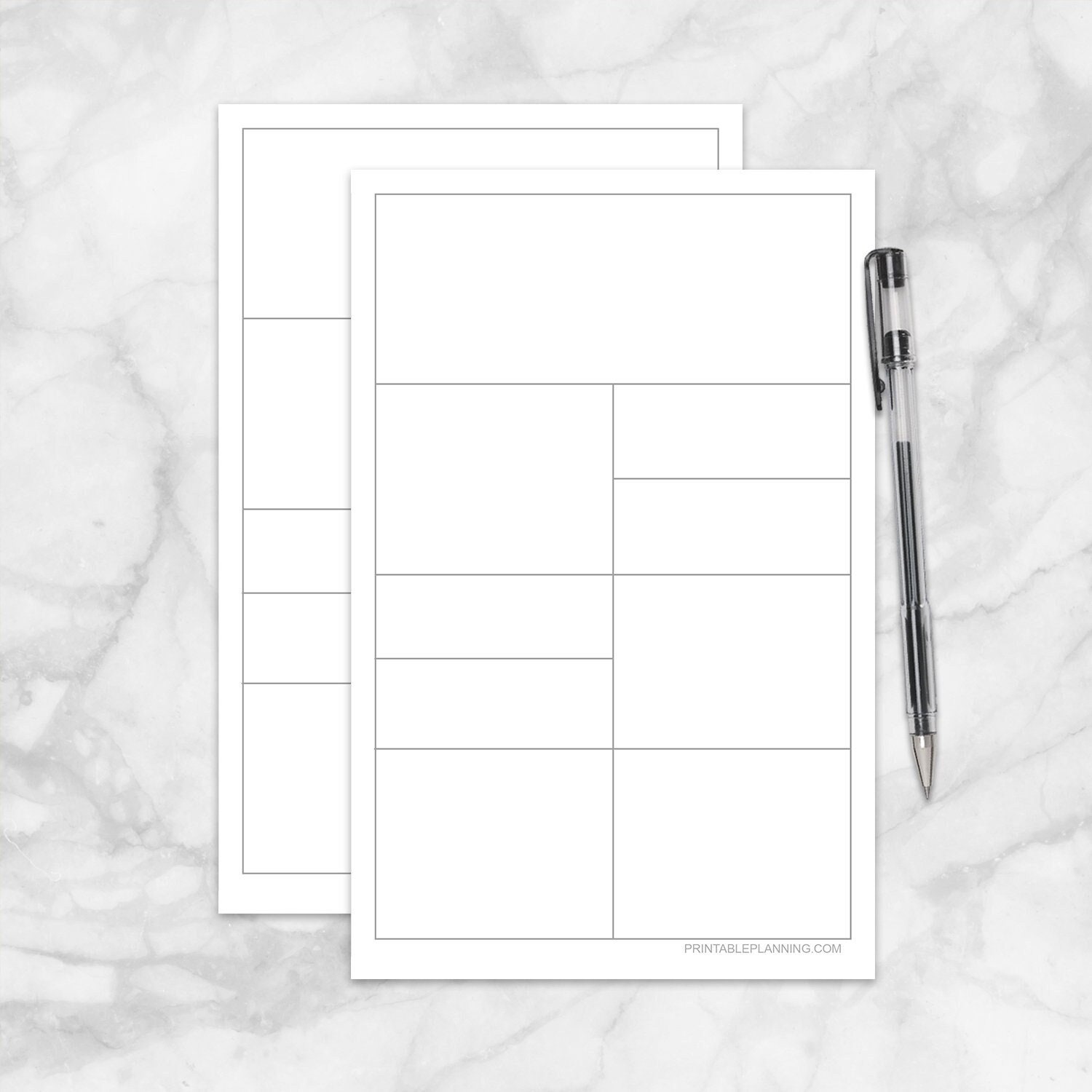 Printable Scratch Paper, Compartmentalized, Half Page, 2 per Page ...