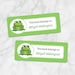 Printable Frog Book Labels, Green, Personalized 2 5/8" X 1" Labels ...