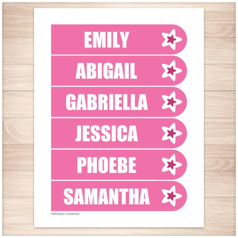 Printable Personalized Pink Bookmarks Star Design Editable - Etsy