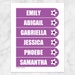 Printable Personalized Purple Bookmarks, Star Design, Editable PDF ...