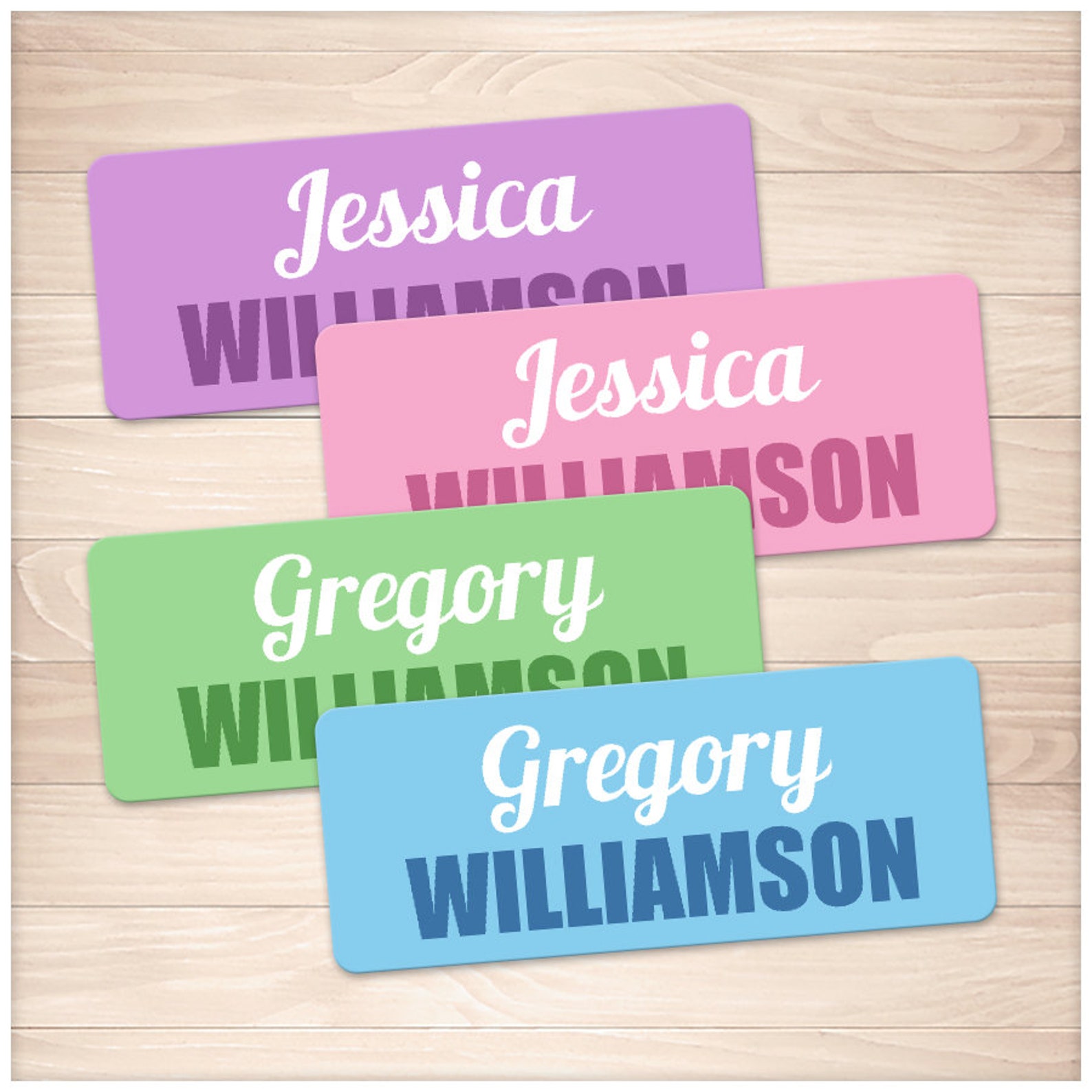 Printable Name Labels BUNDLE for School Supplies Colored - Etsy