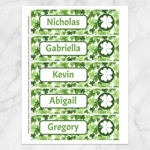 Printable Shamrock Bookmarks, Personalized, 4-leaf Clover St Patrick's ...