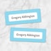 Printable Blue Name Labels for School Supplies - Personalized 2 5/8" X ...