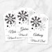 Printable Snowflake Gift Tags in Black, Personalize the Names, Editable ...