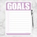 Printable Goals Checklist, Purple Full Page and Half Page, Daily Weekly ...