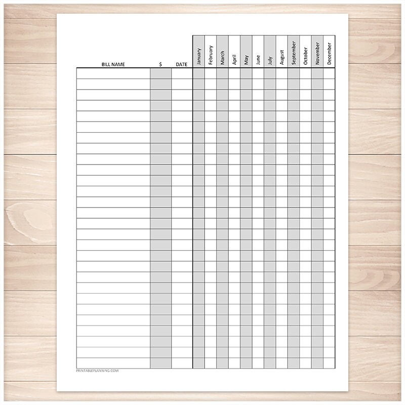Printable Financial BUNDLE Bill Payment Transaction | Etsy