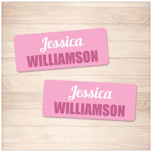 Printable Name Labels PINK for School Supplies Personalized | Etsy