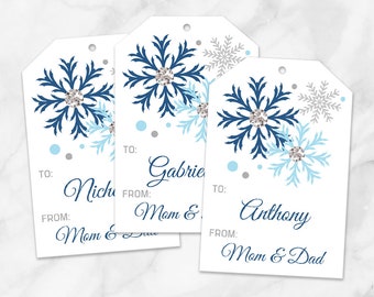 Snowflake Gift Tags | Etsy