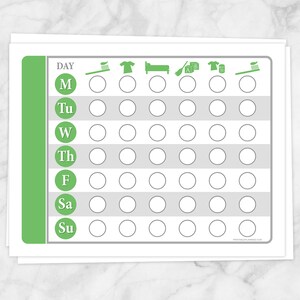 Printable Toddler Chore Chart Blue, Young Children's Daily Routine ...