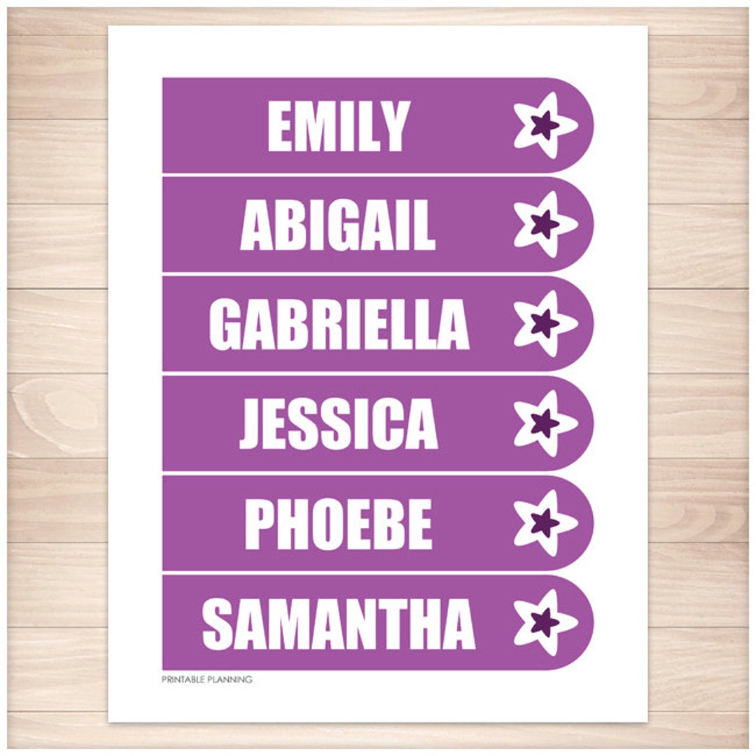 Printable Personalized Purple Bookmarks Star Design Editable - Etsy